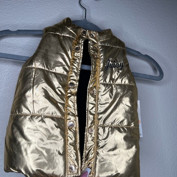 Juicy Couture | Jackets & Coats | Juicy Coutoure Shiny Gold Puffer ...